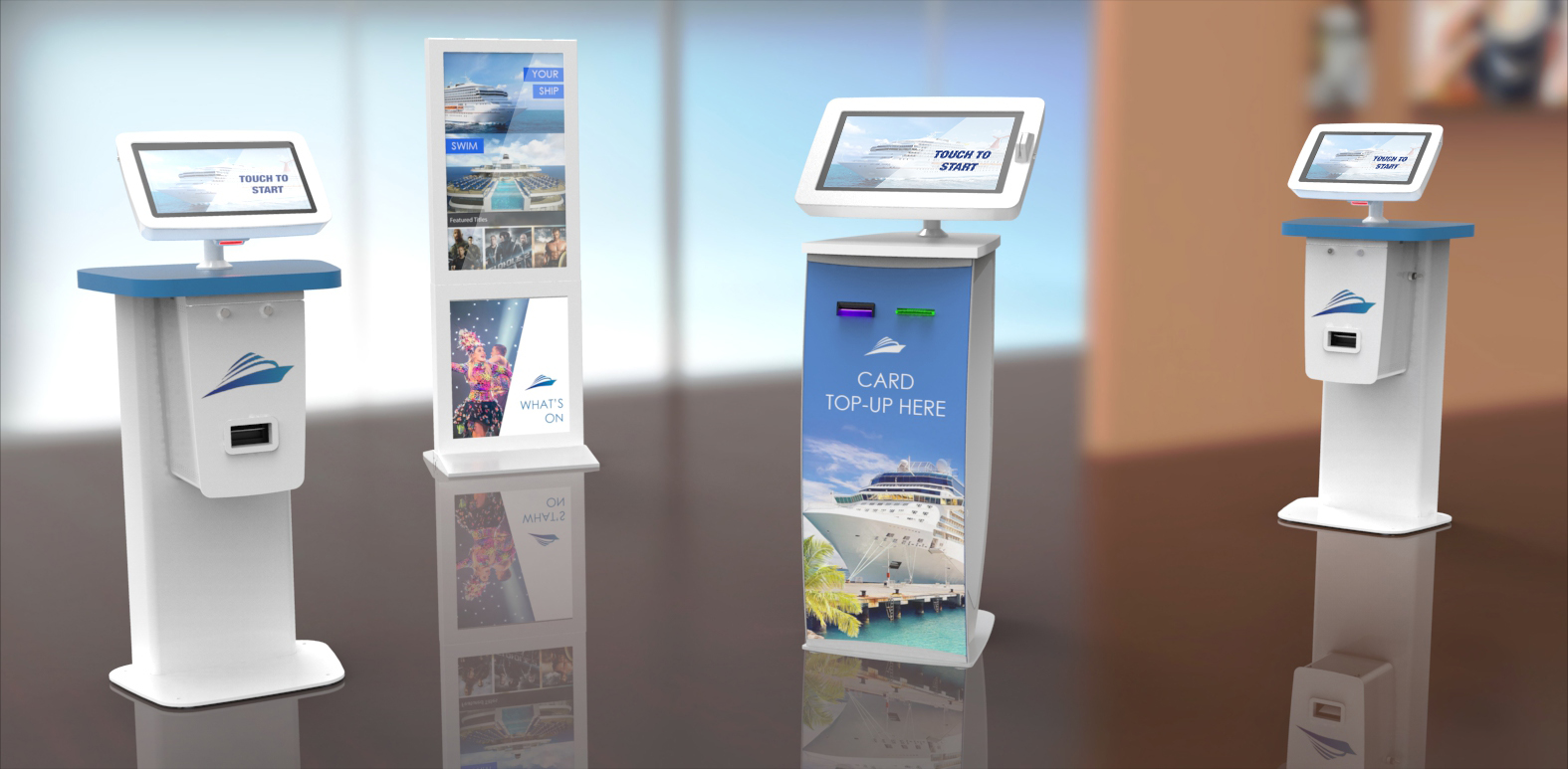 Cruise Info Kiosks & Digital Signage Posts | imageHOLDERS