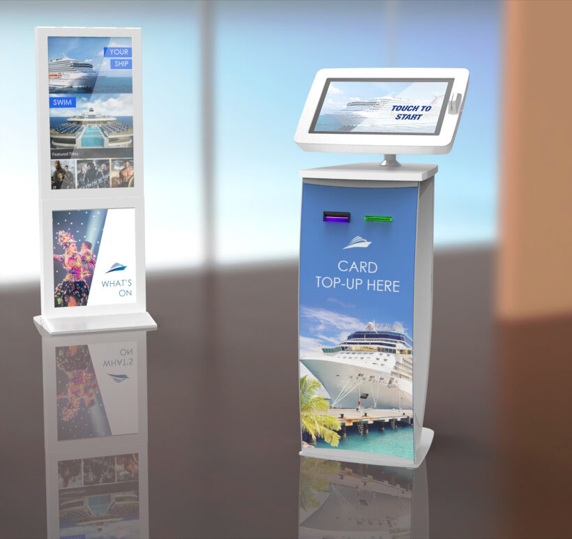 Cruise Info Kiosks & Digital Signage Posts | imageHOLDERS